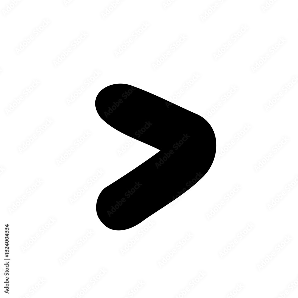 Bold more than symbol in hand drawn style. Vector illustration isolated ...