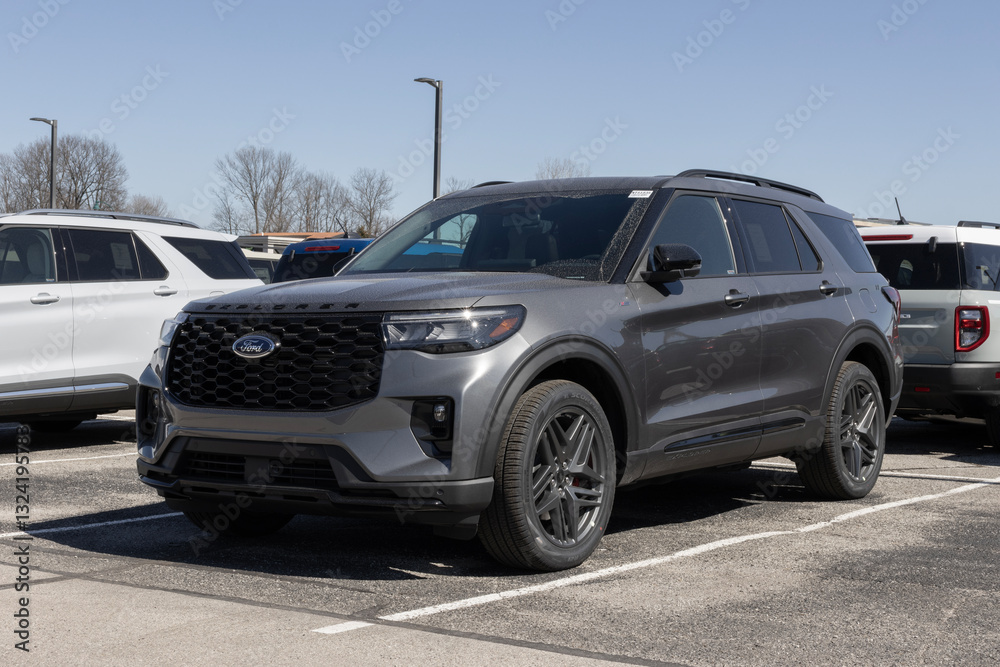 Ford Explorer ST-Line 4WD SUV at a dealership. Ford offers the Explorer ...