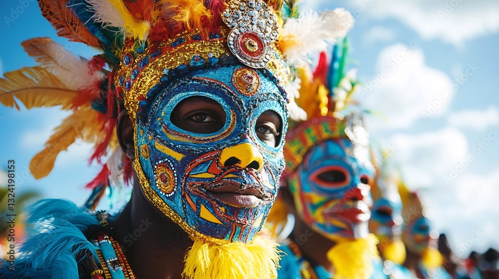 Junkanoo Festival cultural traditions Bahamian islands with ...