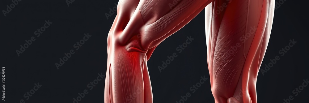 Hamstring Strain Injury - Muscle Soreness Close-up Stock Illustration ...