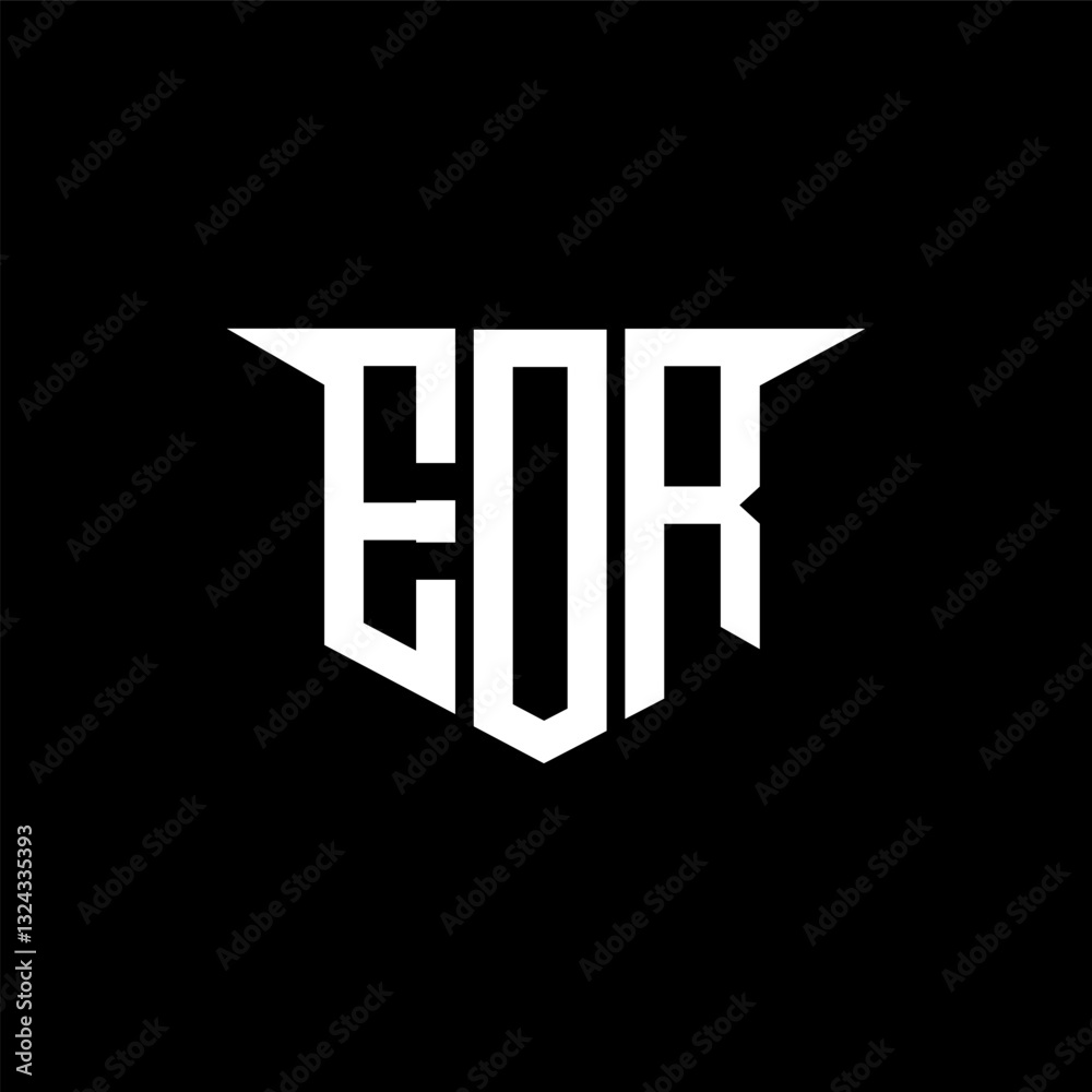 EOR letter logo design with white background in illustrator, vector ...