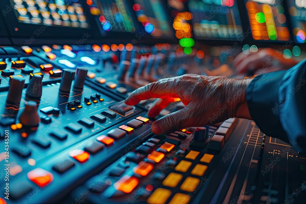 Ultra Hd Image of Controller Working with Scada System Data on Computer Screen Stock Photo ...