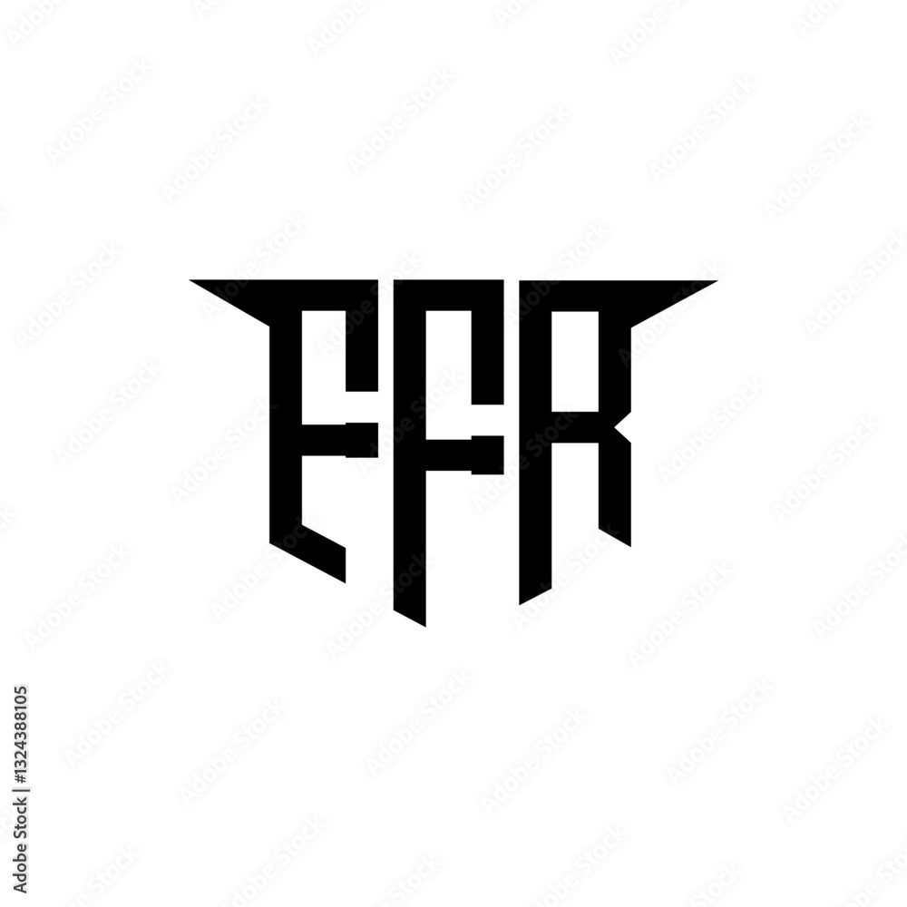 FFR letter logo design with white background in illustrator, vector ...
