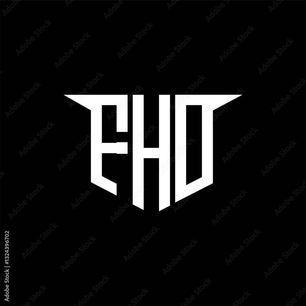 FHD letter logo design with white background in illustrator, vector ...