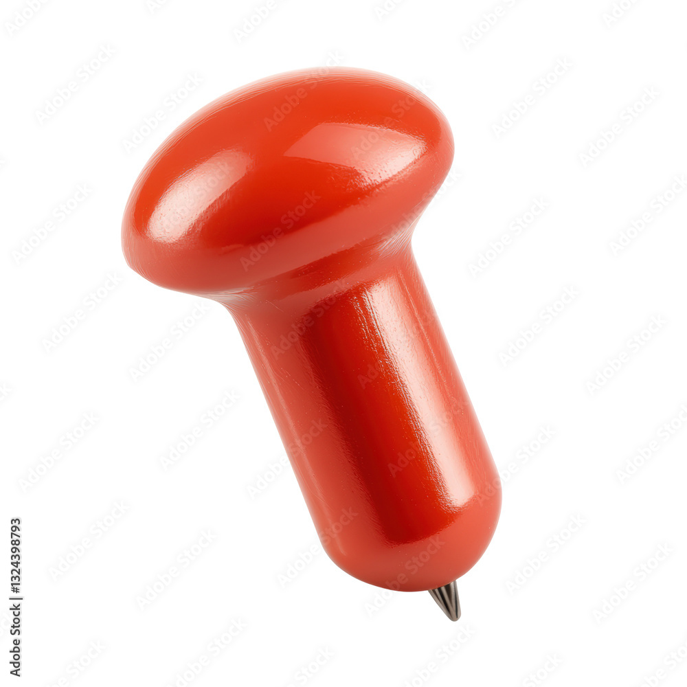Striking red object placed on a solid black background creating a bold ...