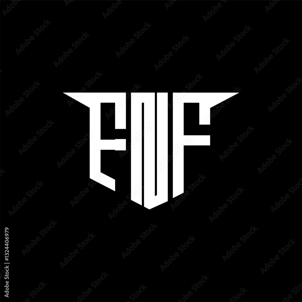 FNF letter logo design with white background in illustrator, vector ...