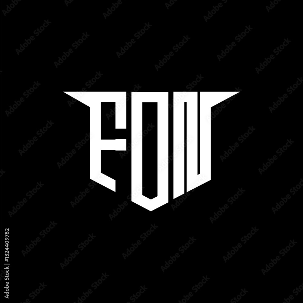 FON letter logo design with white background in illustrator, vector ...