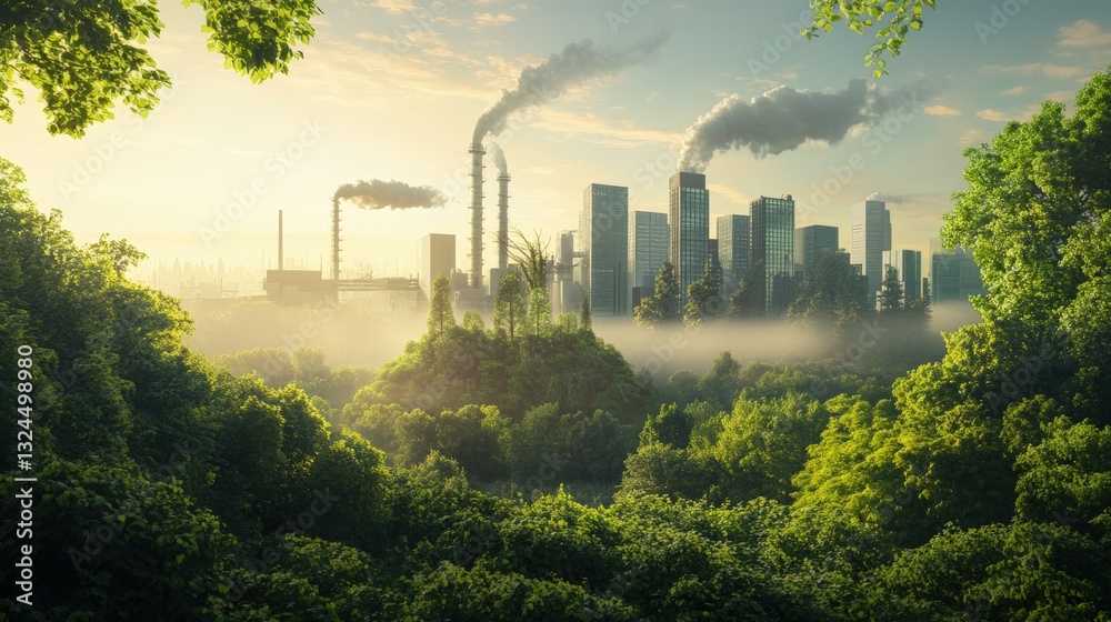 Harmony and Hazard: A vibrant juxtaposition of nature's purity and the ...