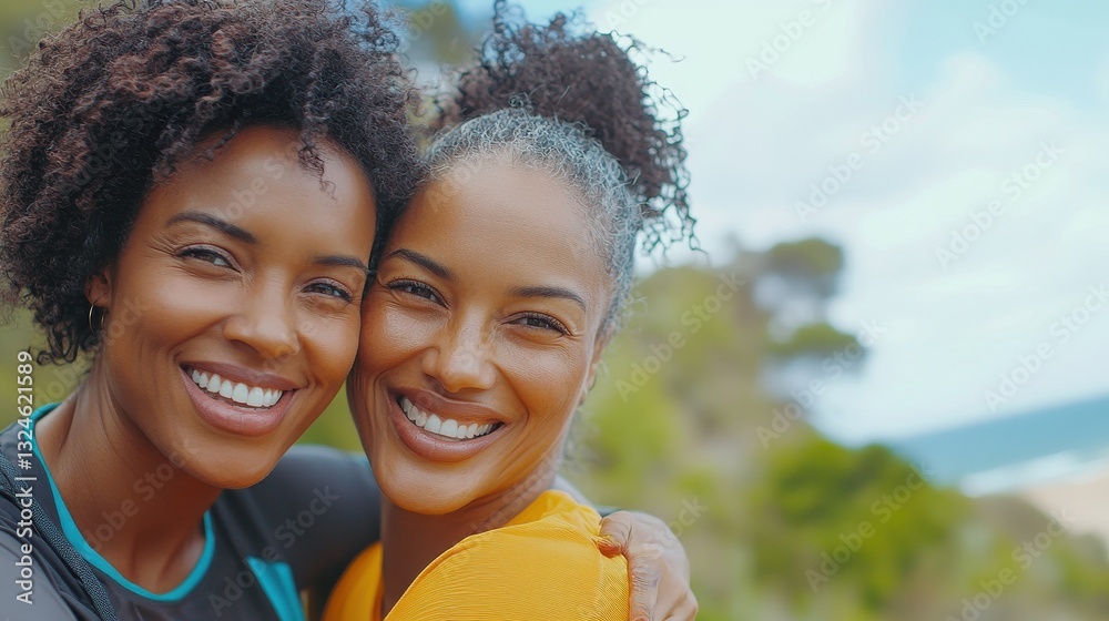 Happy multi generational women having fun together - Multiracial friends smiling on camera after ...