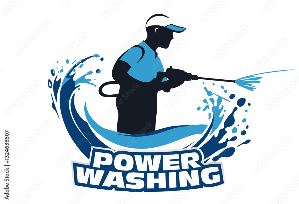 Power Washing Logo Design Pressure Washing Business Icon Clip Art ...