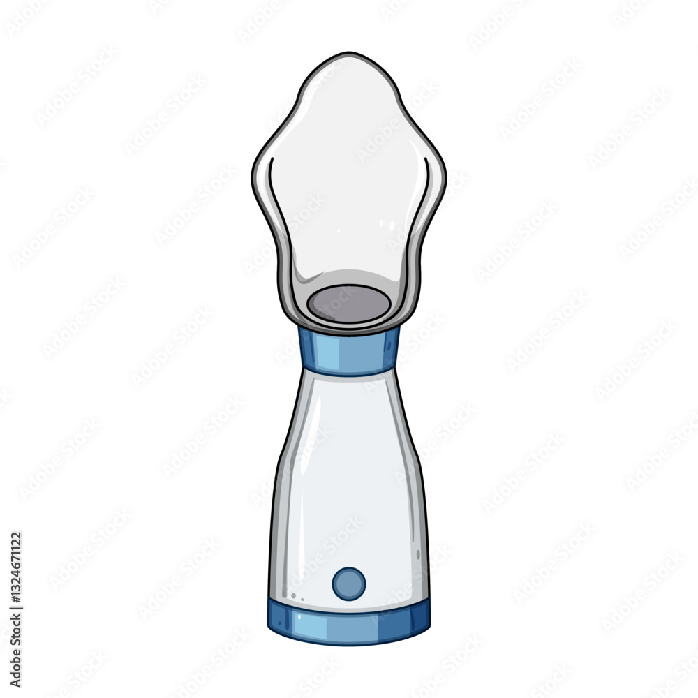 medication inhaler portable cartoon vector illustration Stock Vector ...