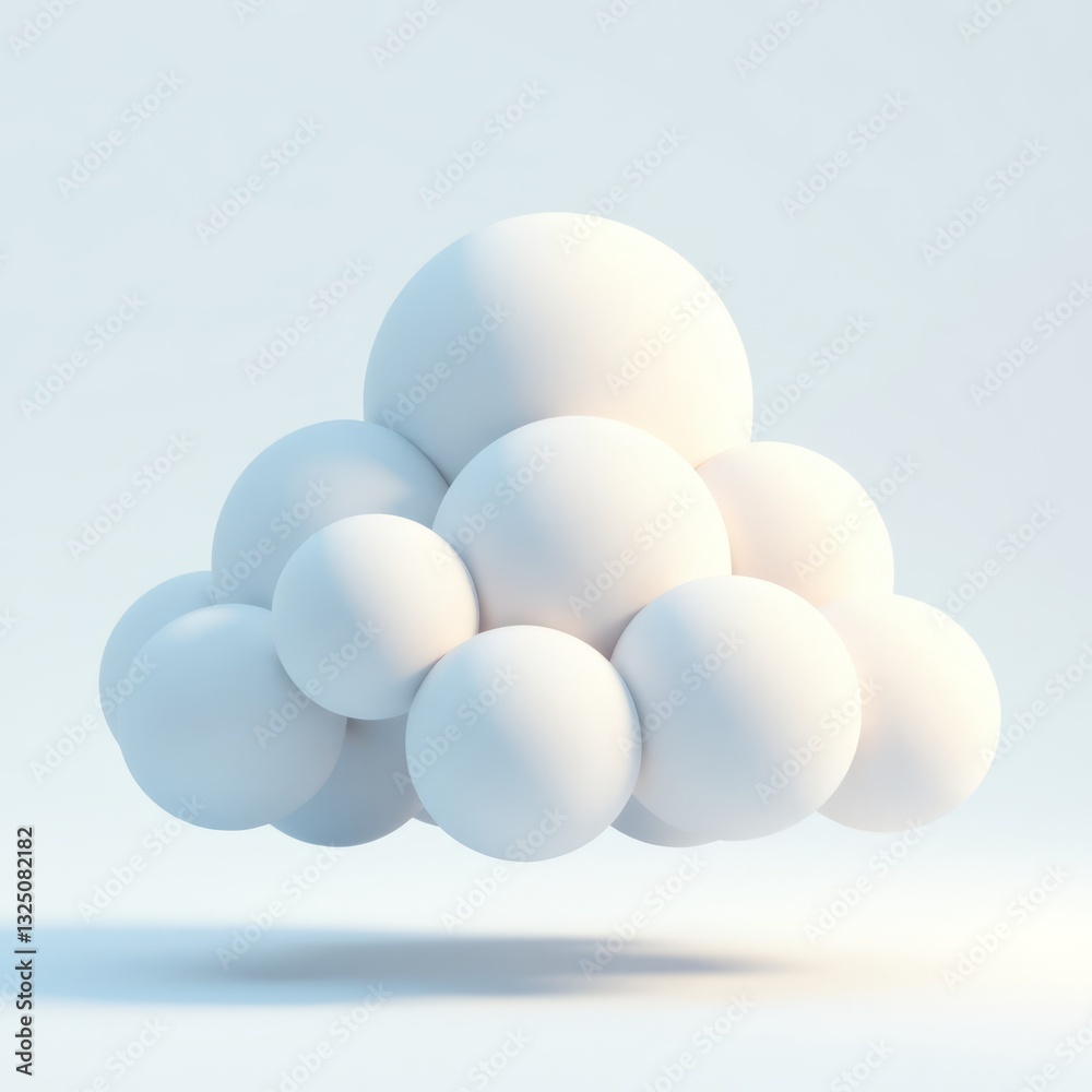 ภาพประกอบ Stock 3d render abstract clouds and cumulus clip art isolated ...