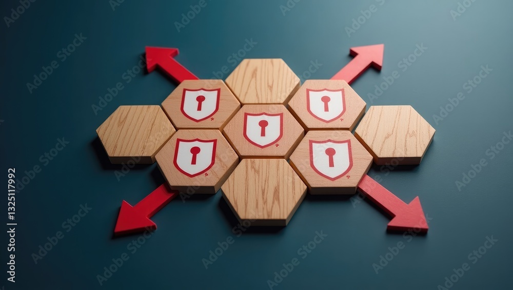 Security breach at a vulnerable point. Hacker attack, data leakage, and industrial espionage ...