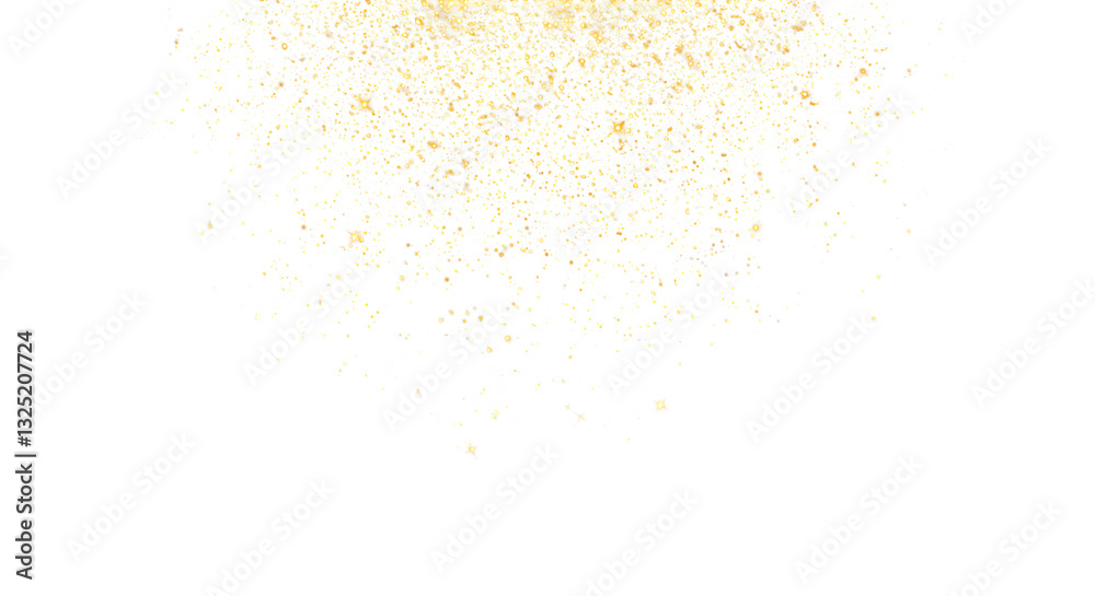 Sparkling Gold Confetti Falling transparent background PNG. This image ...
