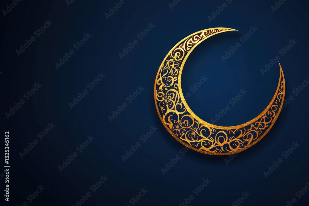 Islamic style crescent moon design for Ramadan kareem and Eid ul fitr ...