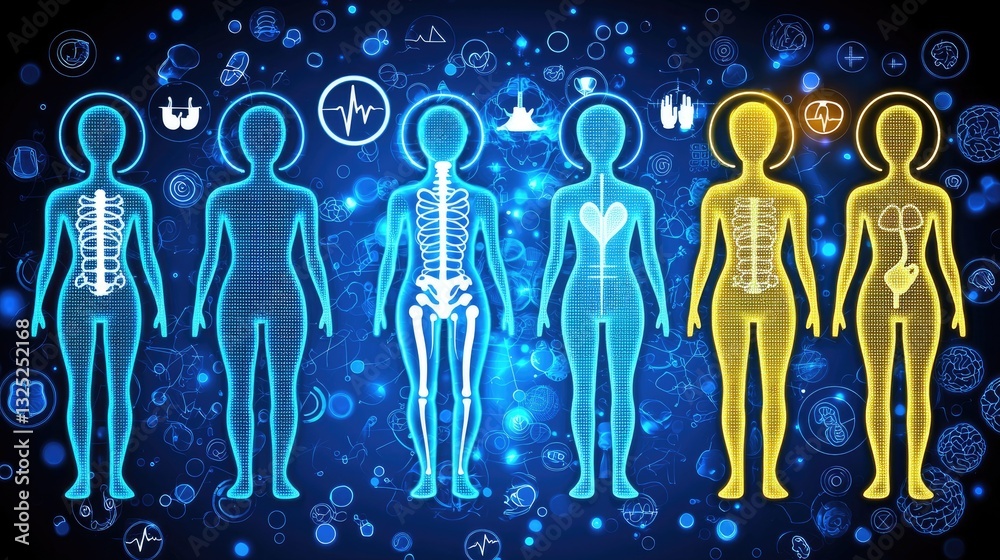 Anatomy illustration Body parts, internal organs info, medical chart ...
