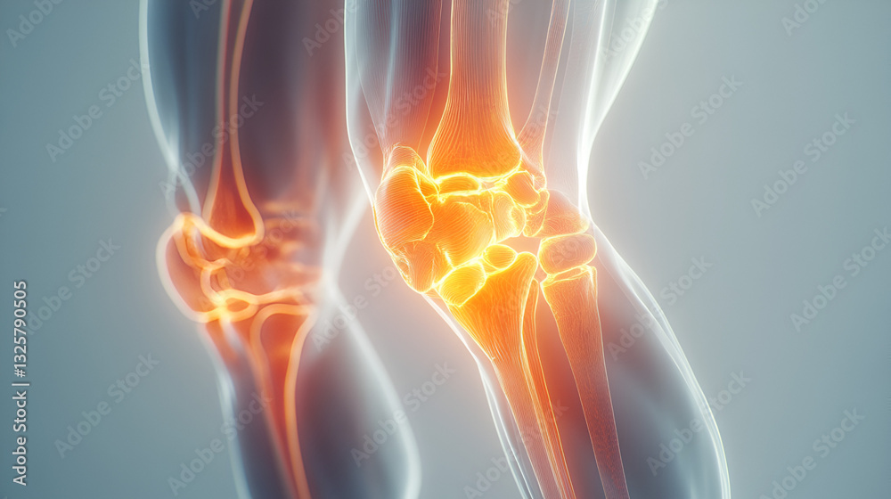 anatomy, knee, leg, no people, vertical, bone, color image, femur ...