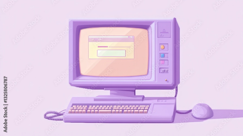 Retro old computer user interface,Pink Y2K computer window page and ...