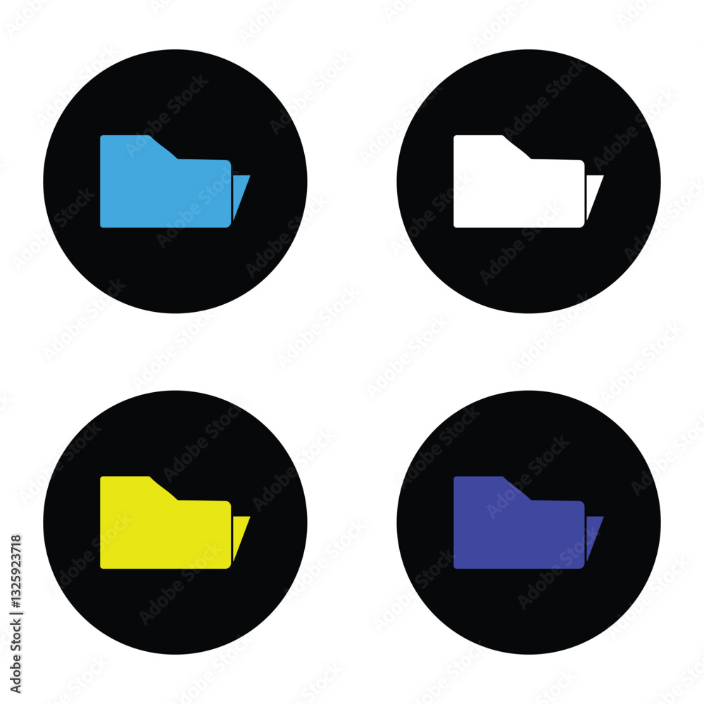 file folder icon set vector. folder icon collection. folder icon for mobile app, computer, ui ...