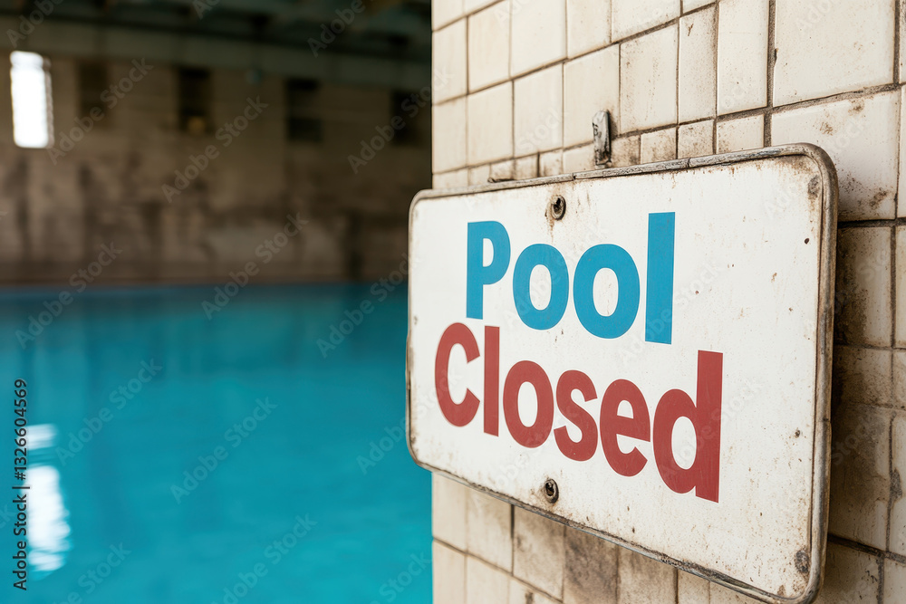 Indoor Swimming Pool Temporarily Closed for Maintenance, Featuring a ...