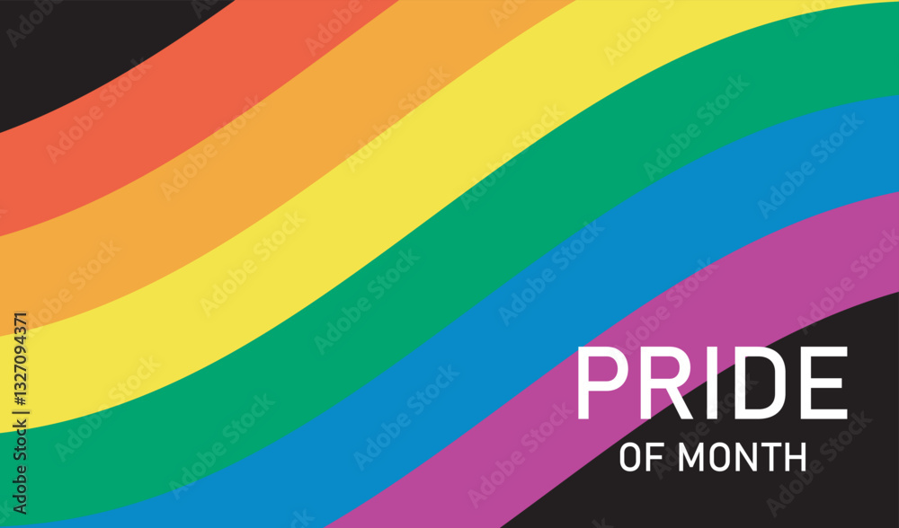LGBTQ Pride Flag Wave Background.Vector Banner Template for Pride Month ...