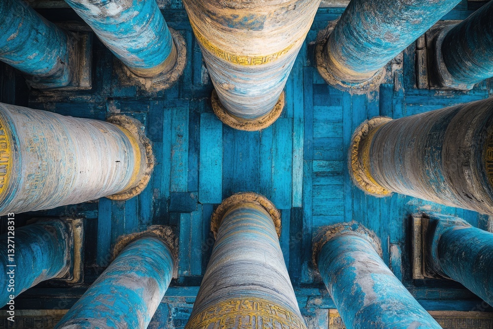 Dendera Temple: Hathoric Columns in Ancient Egyptian Architecture with ...