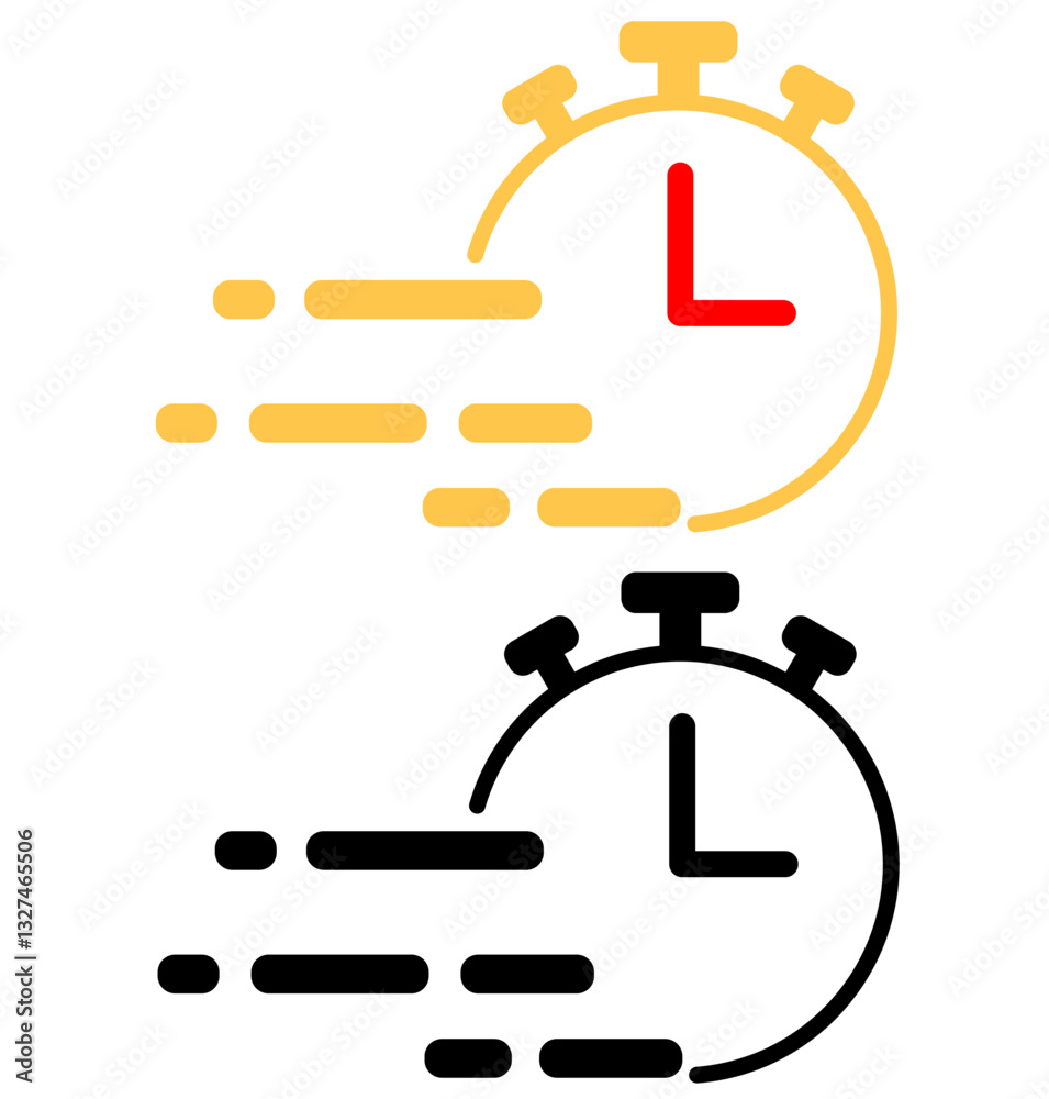 fast time icon, simple flat style, illustration, logo sign symbol ...