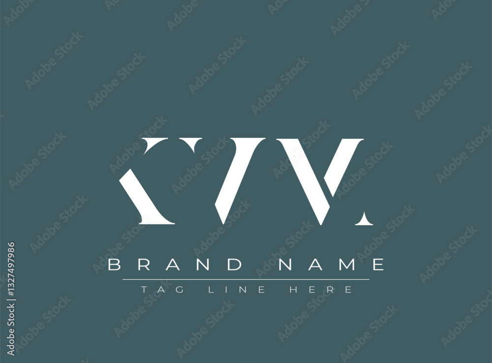 KVM abstract letter logo design. This logo is designed by three ...