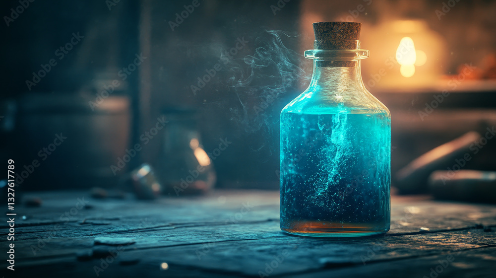 Bottle with potion game magic glass elixir poisoning toxic substance ...