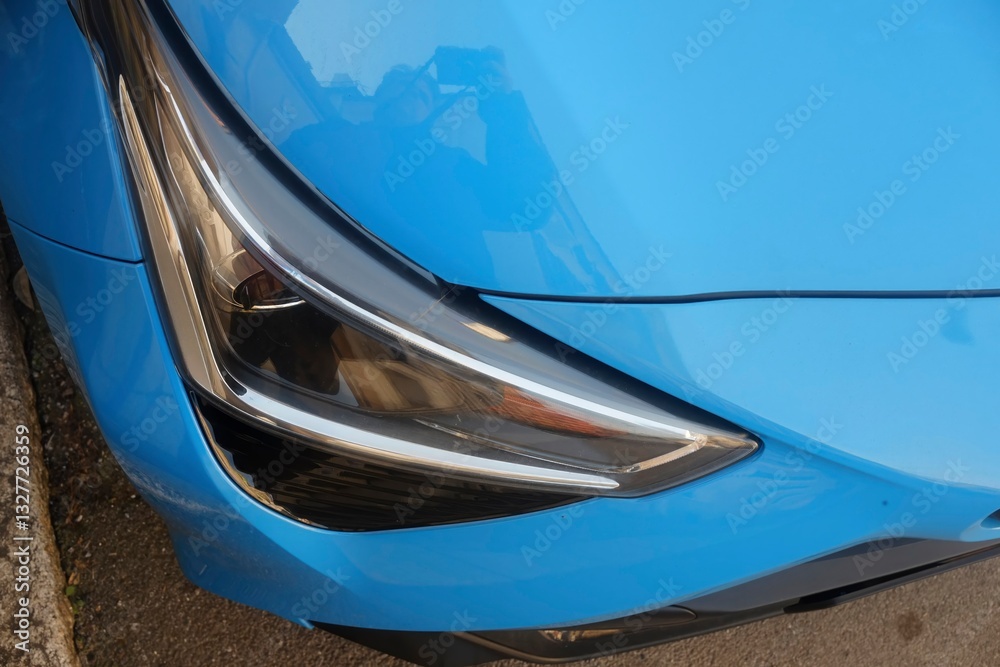 Hyundai Bayon front grille detail, featuring sharp LED headlight design ...