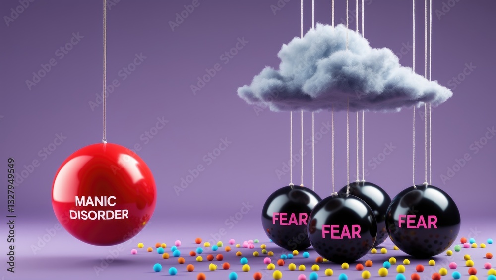 Panic Disorder triggers fear. A cradle metaphor illustrating the ...