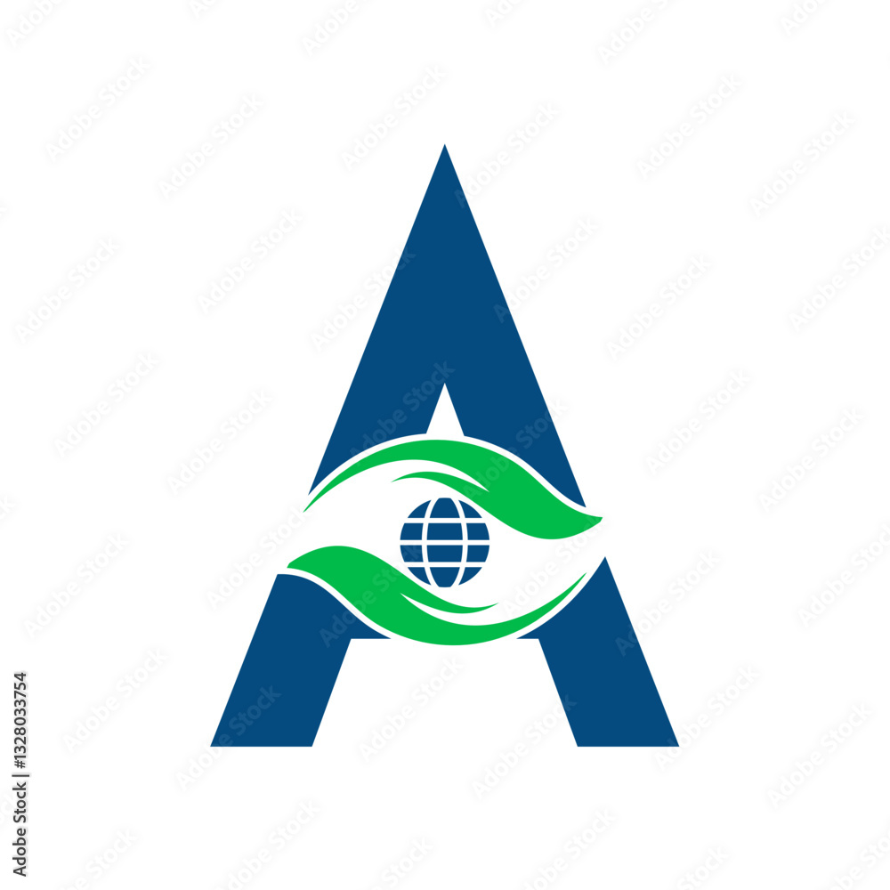 Letter A Eye and Word logo design integrates visionary elements with ...