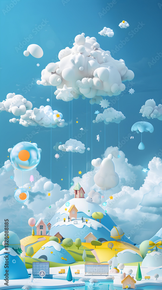 Comprehensive Weather Forecast Depicting Various Weather Conditions in ...