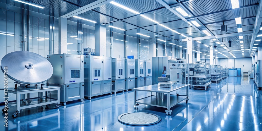 Advanced silicon wafer fabrication process in a cleanroom environment ...
