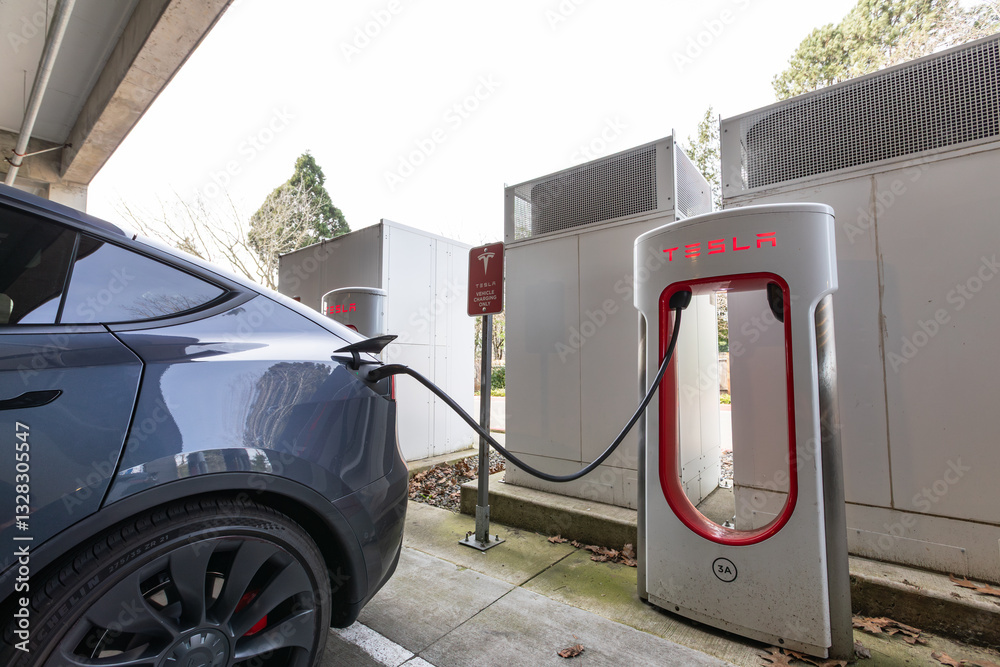 Beaverton, OR, USA - March 9, 2025 - High-Resolution Photo of Tesla ...