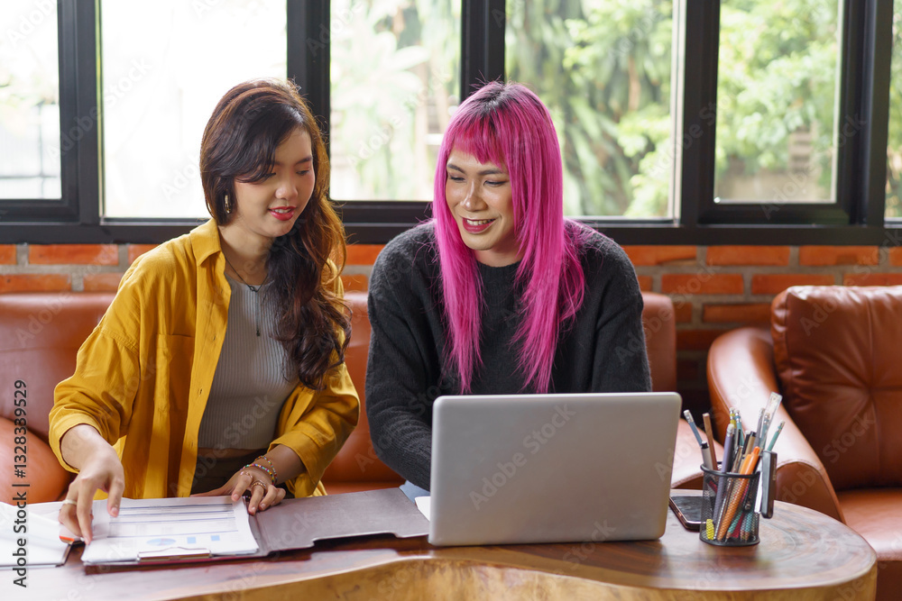 LGBTQ+ transgender man Beautiful Authentic Specialist with Pink Hair ...