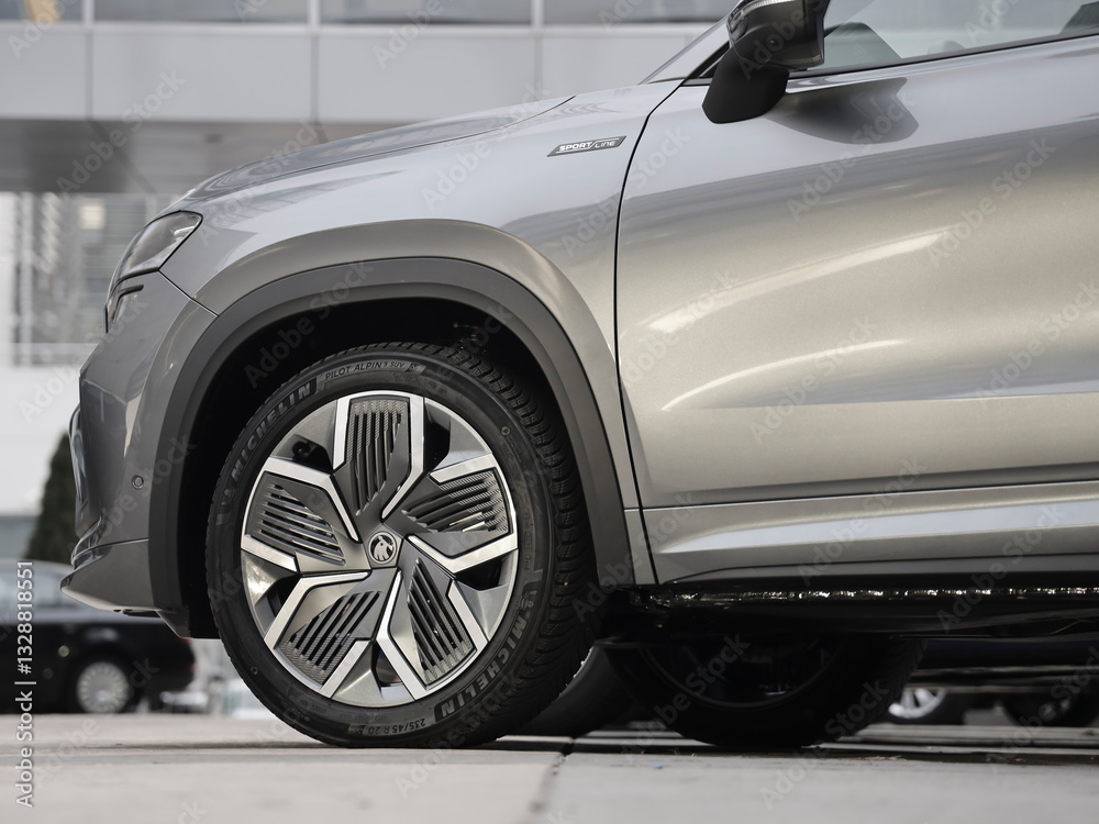 Belgrade, Serbia - March 9, 2025: Skoda Kodiaq is a compact family ...