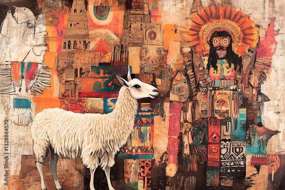 Stock-Illustration „ hyper-detailed collage merging real images of ...