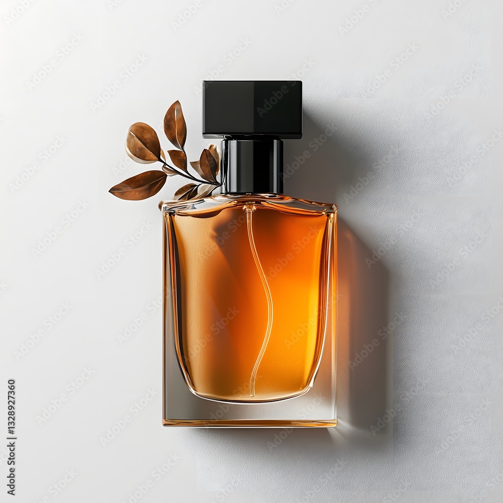 Elegant perfume bottle captivatingly displayed for a new introduction ...