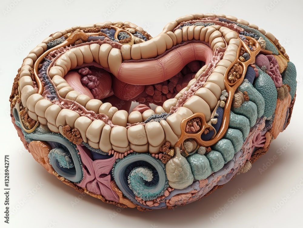 Human Digestive System Anatomy Cutaway Including Mouth Stomach Liver ...