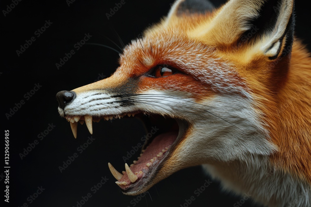 Fox Skull. Detailed Anatomy of Fox Skull Showing Mammal Skeleton ...