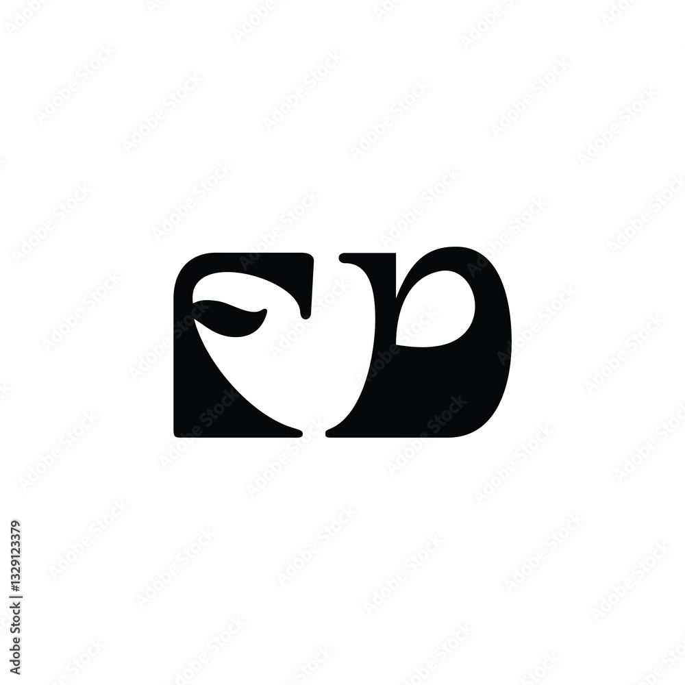 FD monogram logo design letter text name symbol monochrome logotype ...