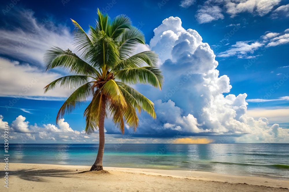 Sea Ocean Palm Cloud Sky Place for text For travel agency milkyhexddway ...