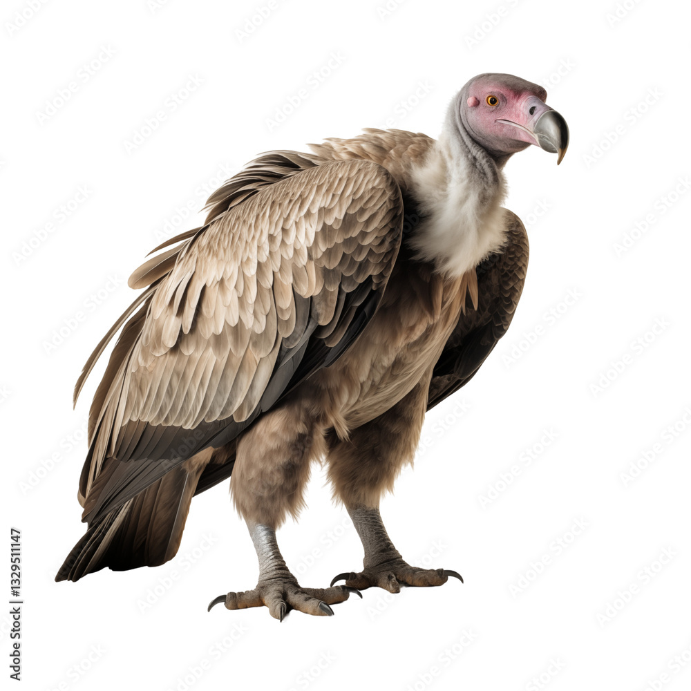 Realistic PNG of a Vulture – High-Quality Cutout on White Background ...