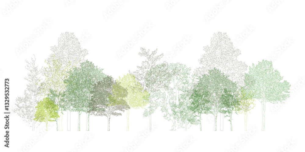 Стоковое векторное изображение «Architectural Drawings, Minimal style ...