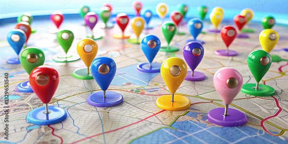 3D Map Navigation, Location Pin Search, GPS App UI, Geographic Mapping ...