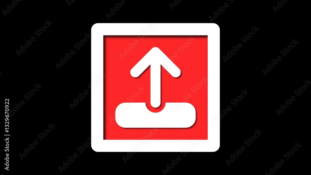 Stylish upward arrow symbol for highlighting progress, success, or ...