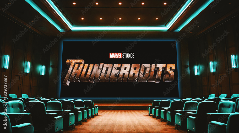 MCU Marvel Cinematic Universe Advertising On Cinema Screen, Walt Disney ...