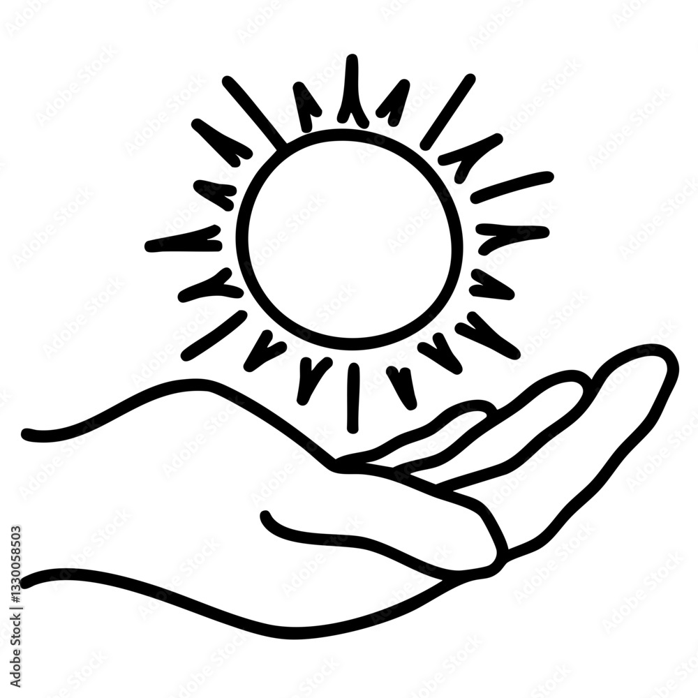 autism empathy hand drawn black and white outline Stock Vector | Adobe ...