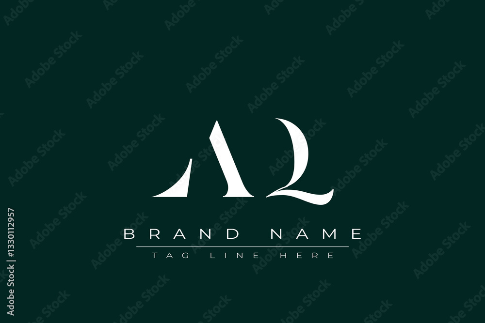 LAQ abstract letter logo design. This logo is designed by three ...